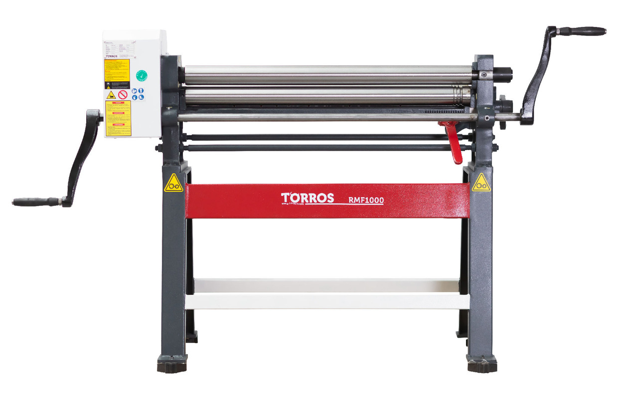 Rouleuse manuelle à 3 rouleaux asymétriques largeur du travail 1050 mm épaisseur jusque 2 mm en ...