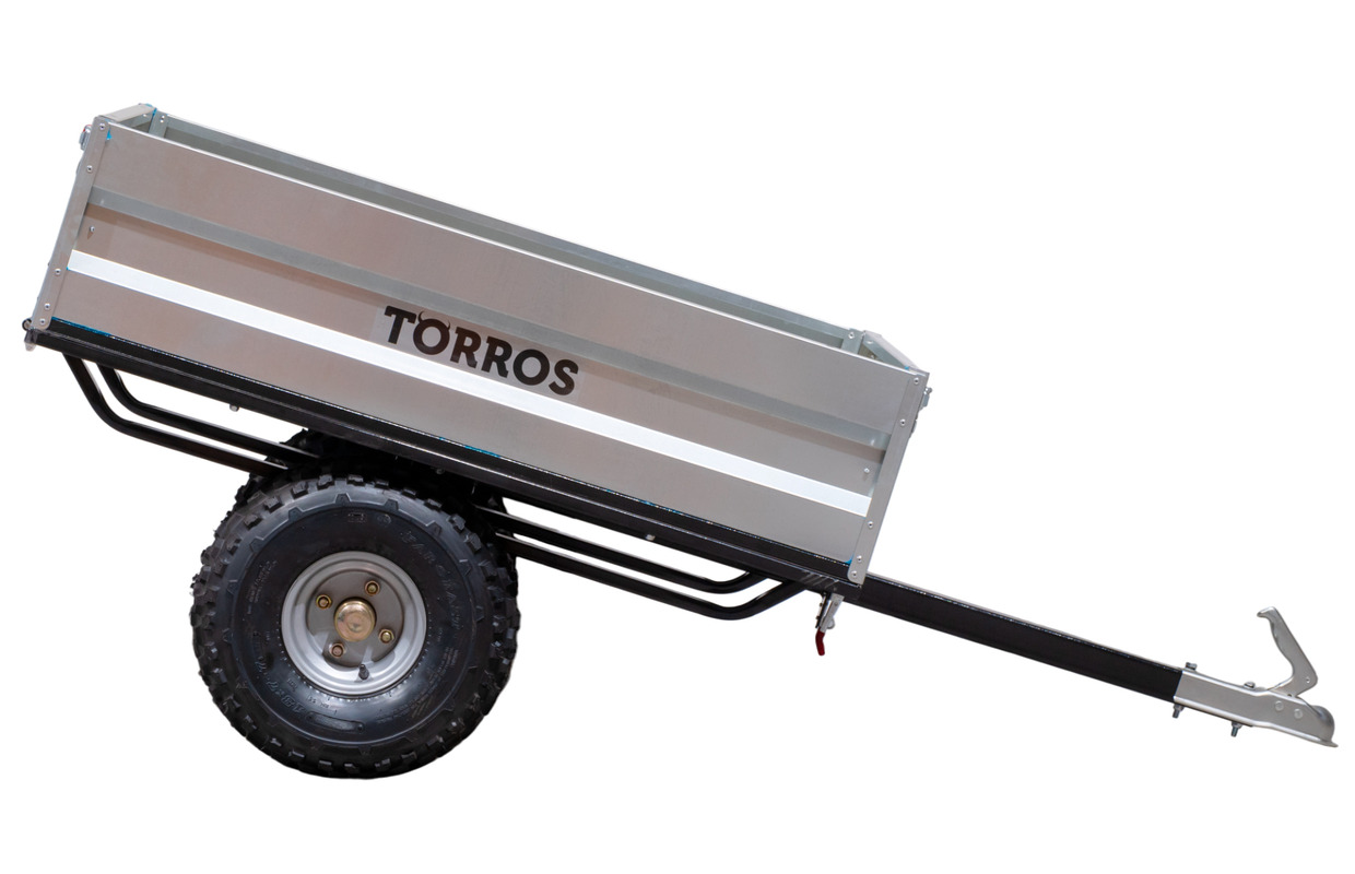 Remorque simple essieu 350kg benne galvanisée basculante 1200x850x300 ...