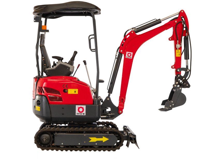 Mini-pelle 1,8 tonnes moteur Kubota 10,2 kW 3 cylindres avec bras ...