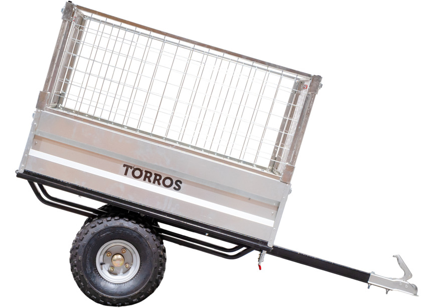 Remorque simple essieu 350kg benne galvanisée basculante 1200x850x300 ...