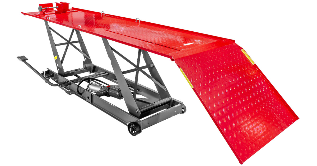 Pont moto pneumatique mobile 450kg 2200x680mm MW Tools MW Tools TPSL450